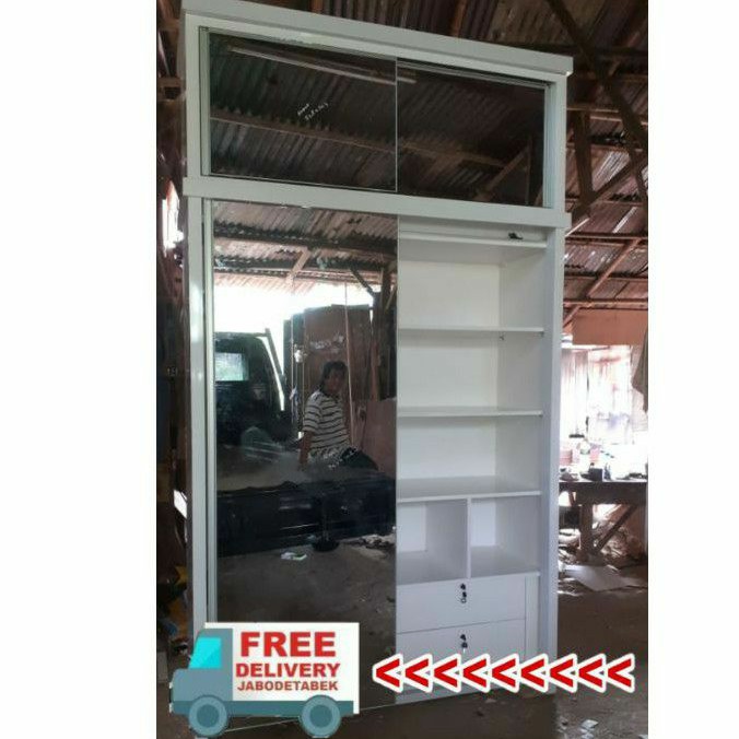 Jual lemari pakaian minimalis kayu custom uk 150x285 bloktik multiplek ...