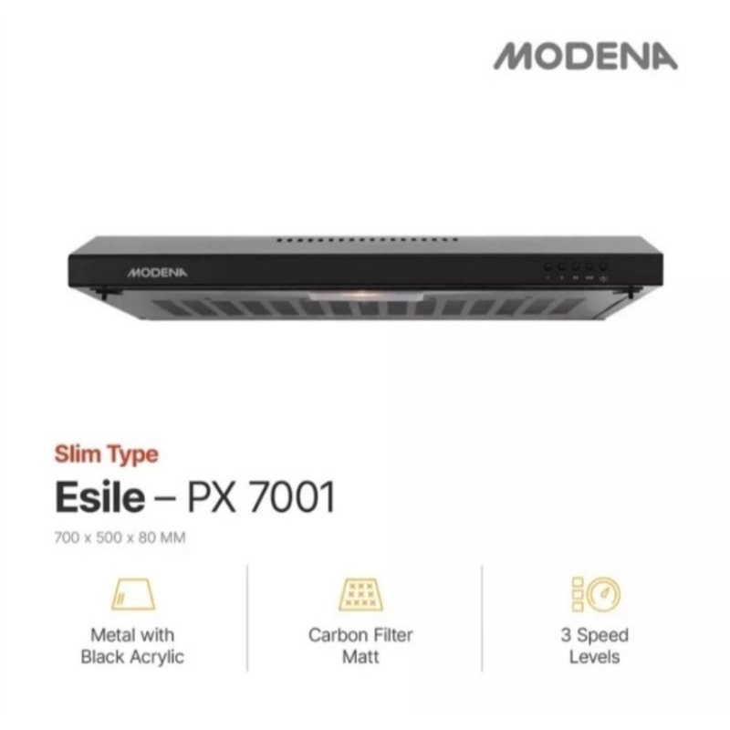 Jual Cooker Hood Modena PX-7001 | Pemghisap asap dapur slim PX7001 ...