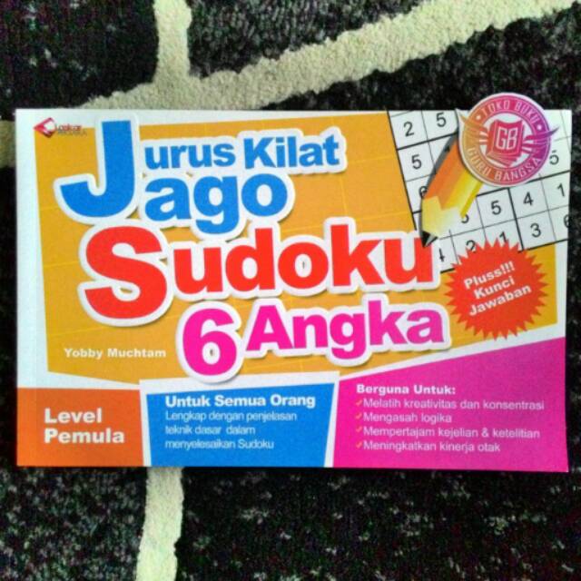 Jual Buku Jurus Kilat Jago Sudoku 6 Angka (plus Kunci Jawaban) | Shopee ...