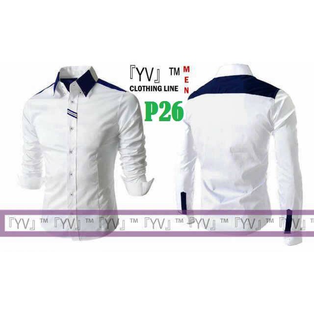 Jual P26 Kemeja Hem Putih Pria Ganteng Wibawa, Tailor SLIM FIT SIZE ...