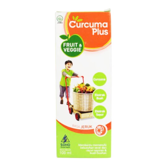Jual CURCUMA PLUS FRUIT & VEGGIE RASA JERUK 100 ML | Shopee Indonesia