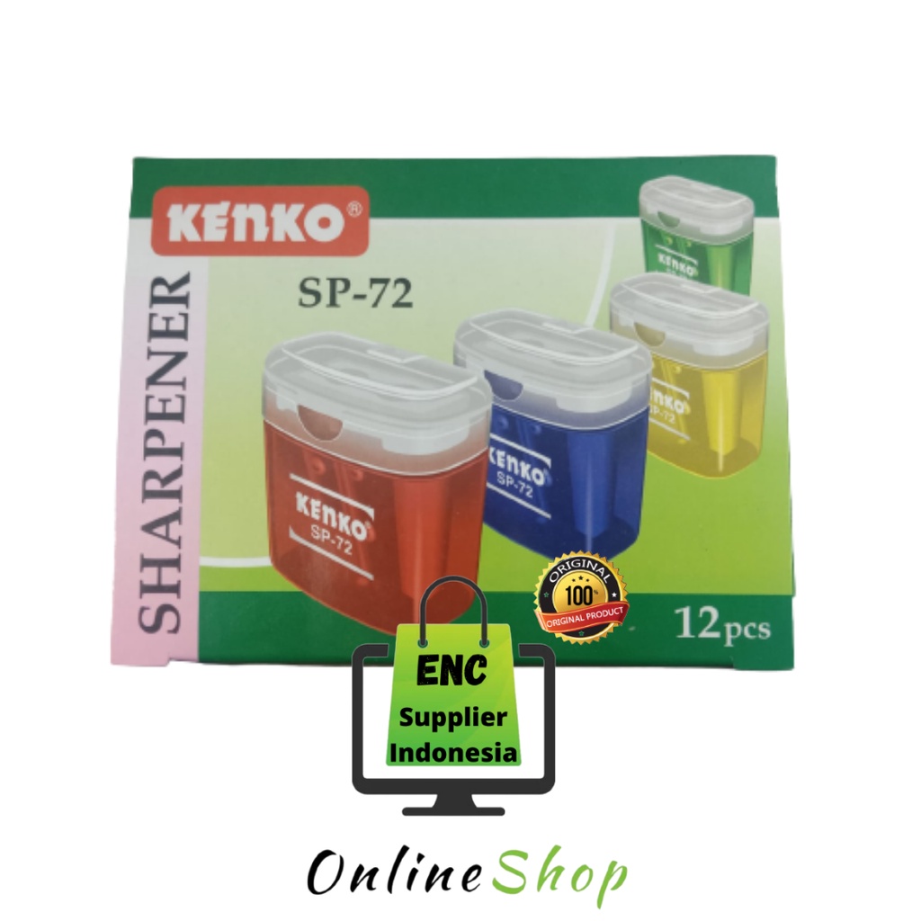 Jual KENKO 3 buah serutan kenko sp-72 rautan sp72 pengserut sp 72 sharpener 2 hole lubang per 3 ...