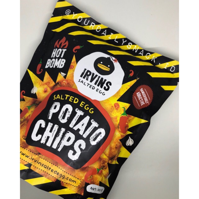 Jual IRVINS SALTED EGG POTATO CHIPS HOT BOMB SMALL READY STOCK | Shopee ...