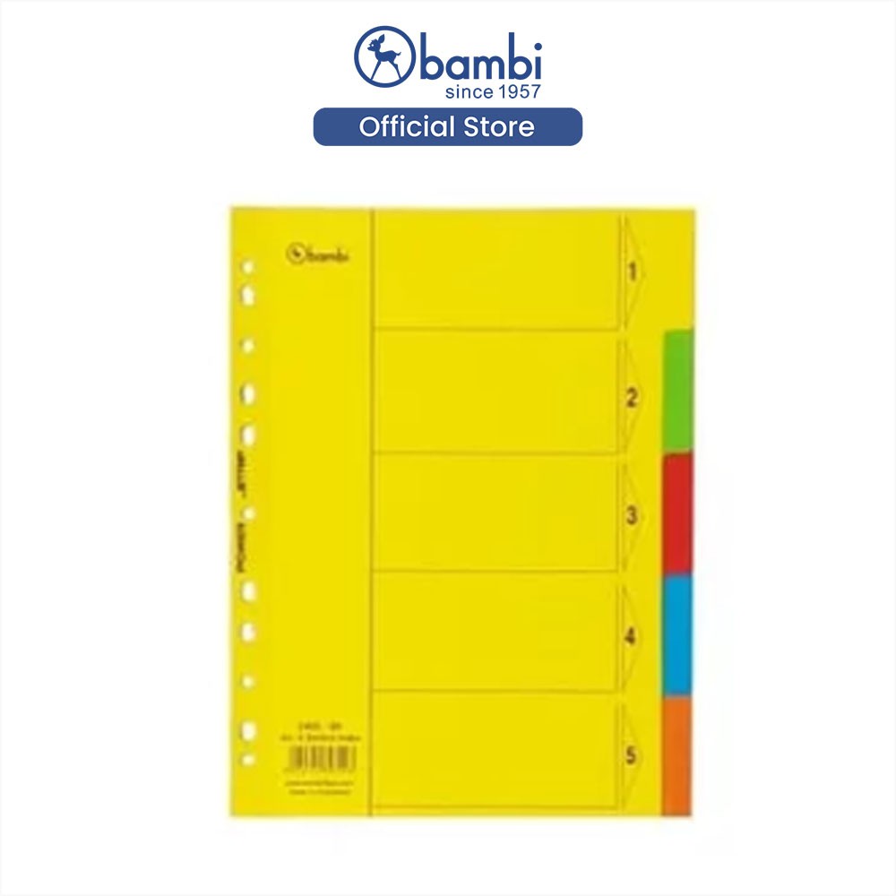 Jual Bambi Isi Binder A4 Divider & Indexes Pembatas Kertas Binder Edisi ...