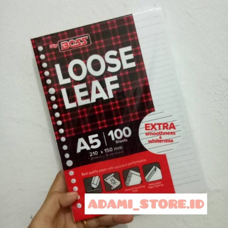 Jual Isi Binder Putih Bergaris A5 (20 ring) dan B5 (26 ring) | Shopee ...