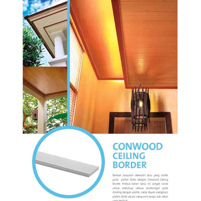 Jual Kayu | Conwood Ceiling Border (50 X 3050 X 11 Mm) | Shopee Indonesia