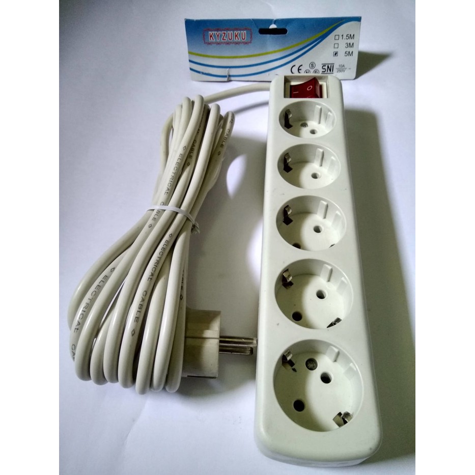 Jual KYZUKU-COLOKAN KABEL LISTRIK 5 LOBANG-PANJANG KABEL 5METER ...