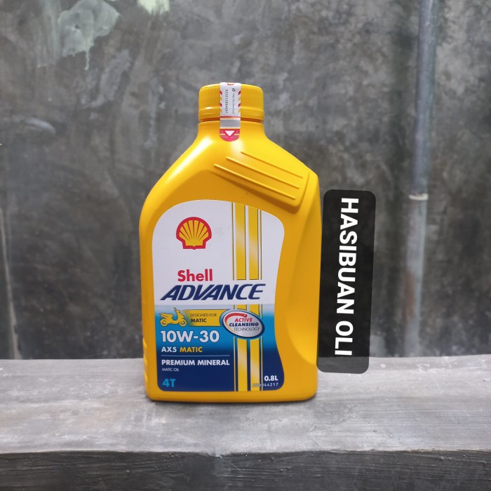 Jual OLI SHELL ADVANCE AX5 MATIC 10W-30 800ML | Shopee Indonesia