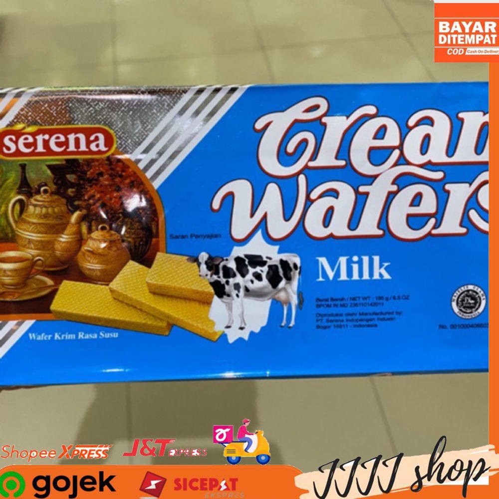 Jual Serena Cream Wafers Milk Cemilan Snack Wafer 185 gr | Shopee Indonesia