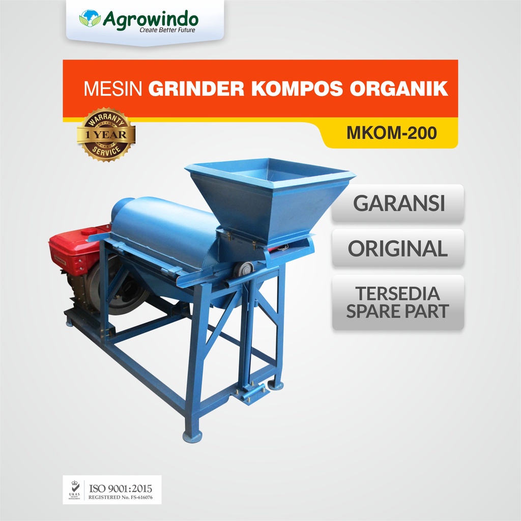 Jual Mesin Grinder Kompos Organik MKOM-200 | Shopee Indonesia