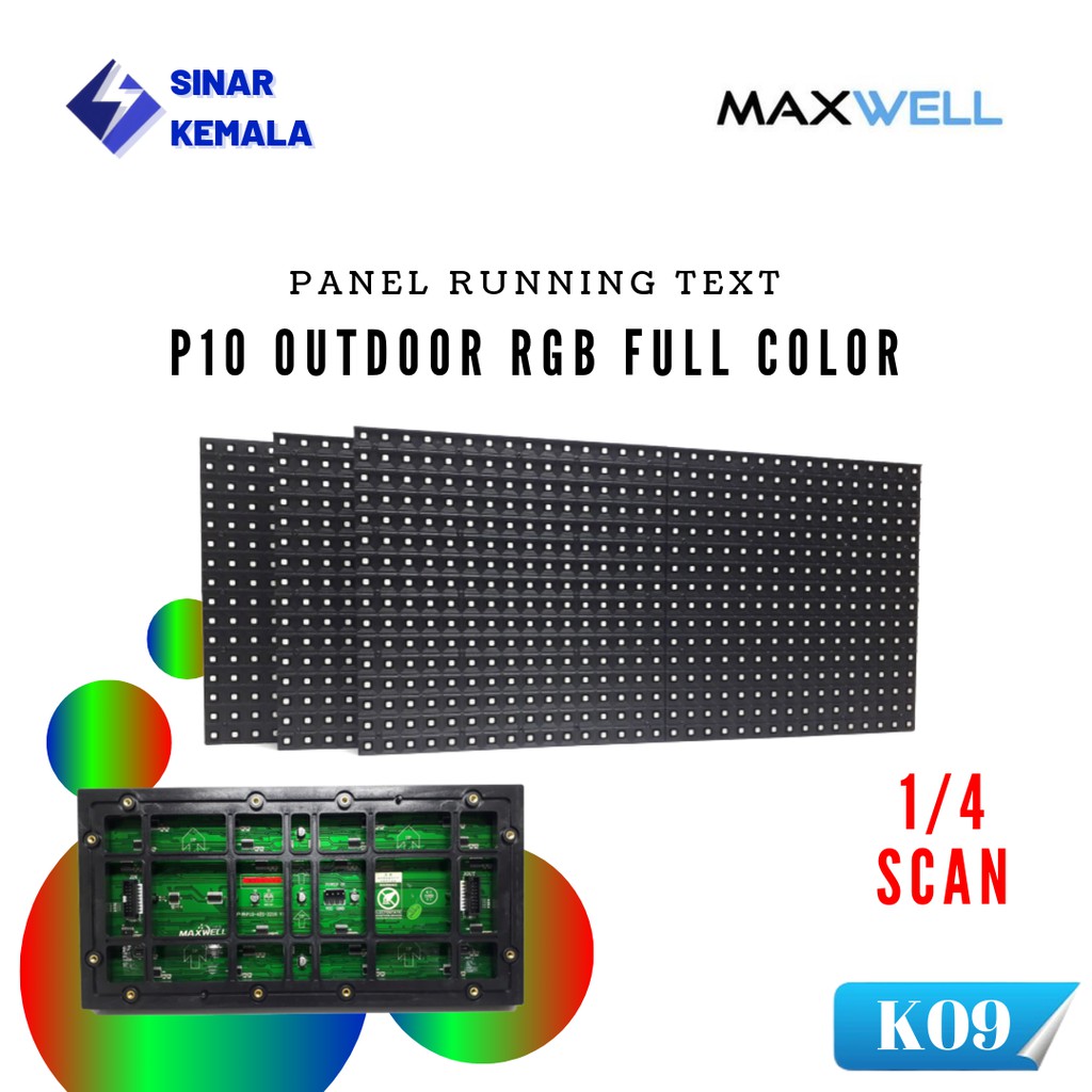 Jual Modul P10 Outdoor RGB Full Color SMD HUB-75 32 x 16cm Panel ...