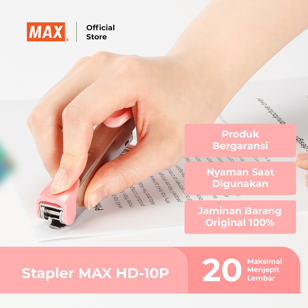 Jual MAX HD-10 ML Pastel Stapler – Stapler Kantor Premium, Kuat, Halus ...