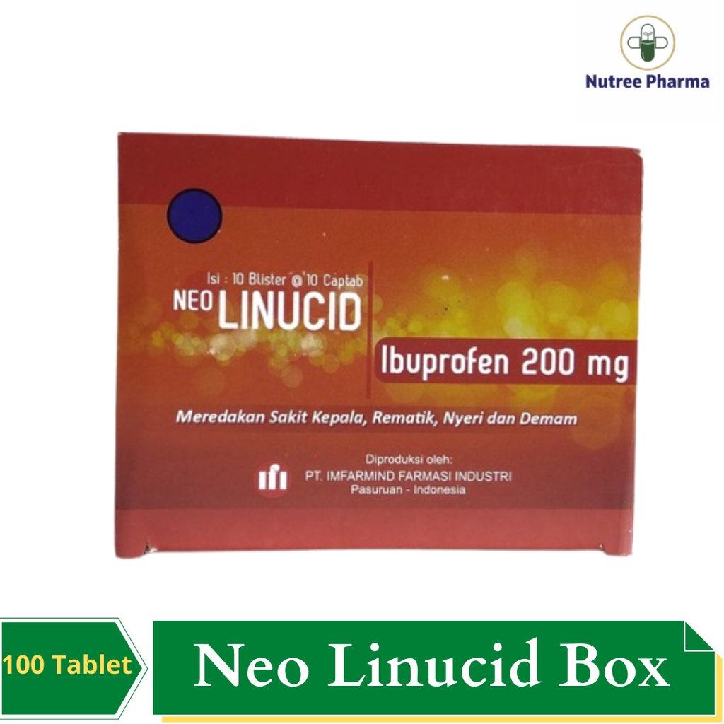 Jual NEO LINUCID BOX ISI 100 KAPLET - OBAT SAKIT KEPALA | Shopee Indonesia
