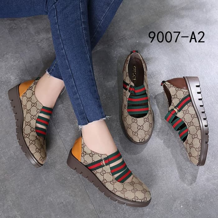 Jual Sepatu Gucci Loafers Luxury 9007-A2||Sepatu Wanita Cantik|Sepatu ...