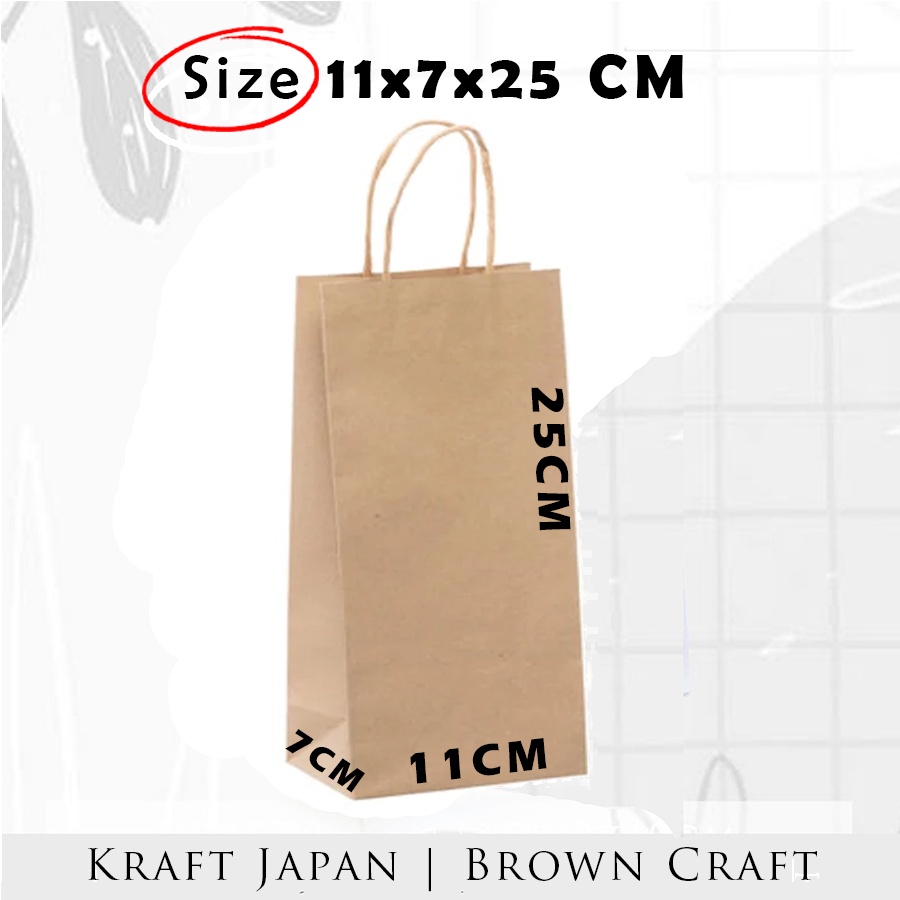 Jual Paper bag coklat Panjang 11x7x25 cm / Paper bag kado mini souvenir ...
