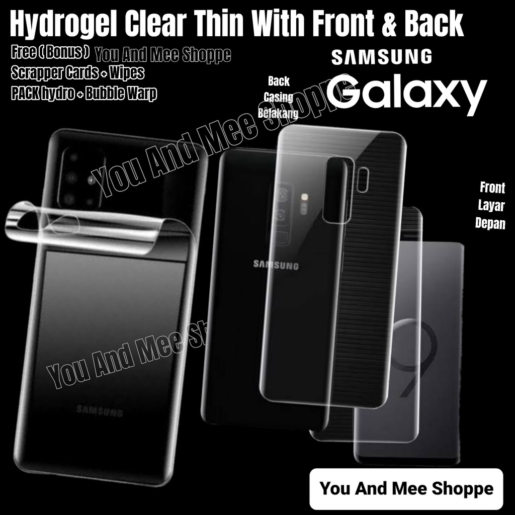 Jual Hydrogel Clear Front-Back SAMSUNG S10 S10+ S10-5G S10E S10Lite S8 S8+ S9 S9+ S7 FLAT S7Edge ...