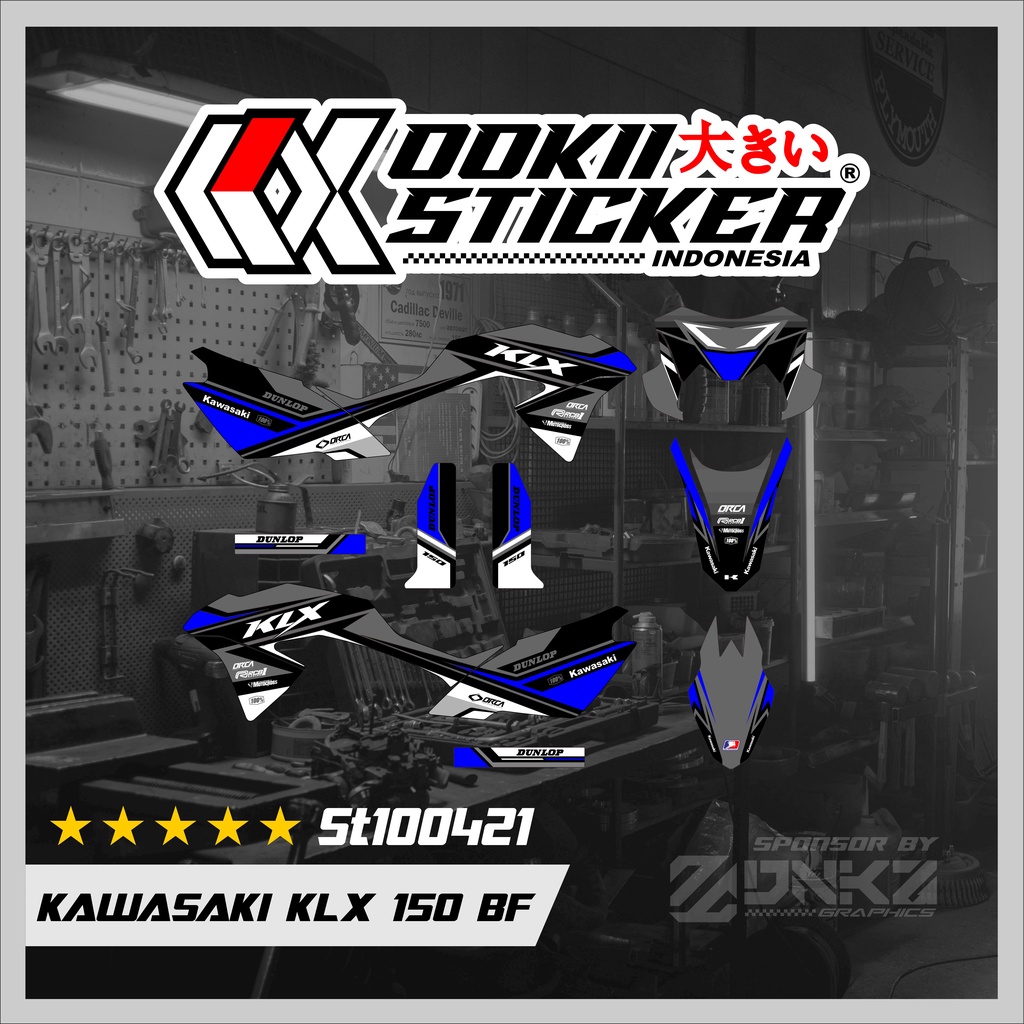 Jual Stiker KLX 150 BF Decal Striping KLX BF 150 Premium Racing ...