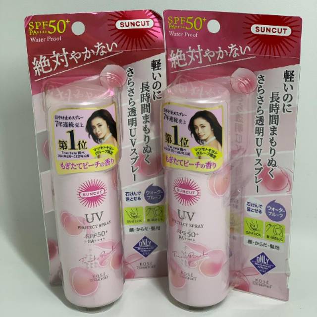 Jual Kose UV Spray Fresh Peach asli Jepang utk Badan dan Wajah 60ml ...