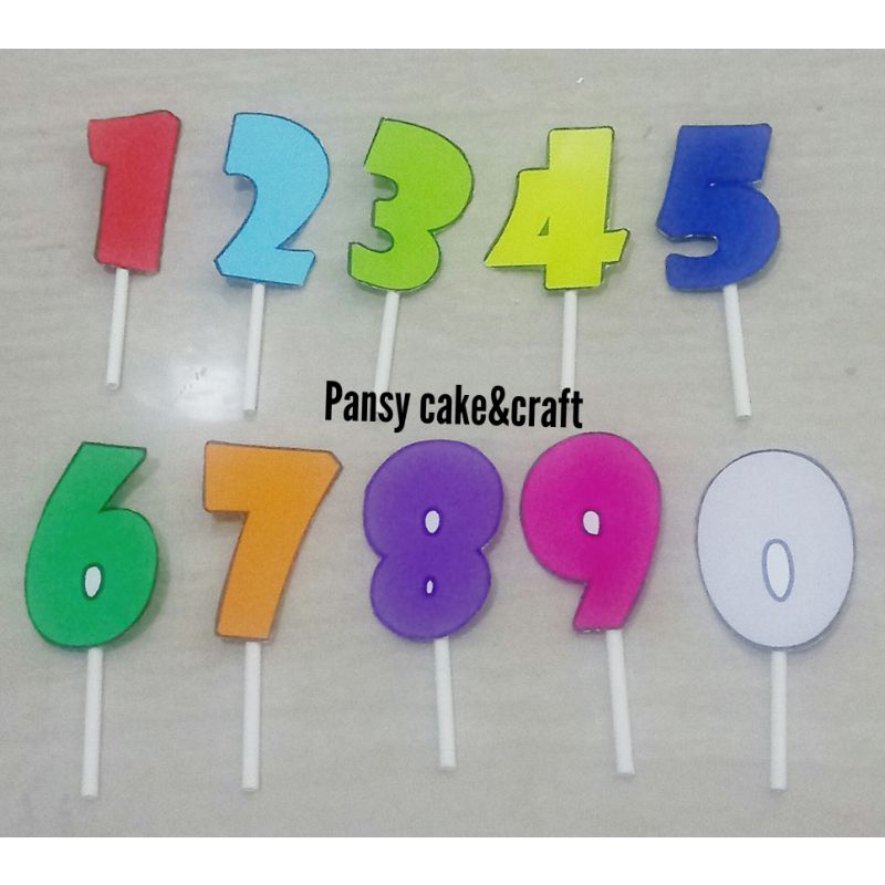 Jual Cupcake topper / cake topper Number / Angka | Shopee Indonesia