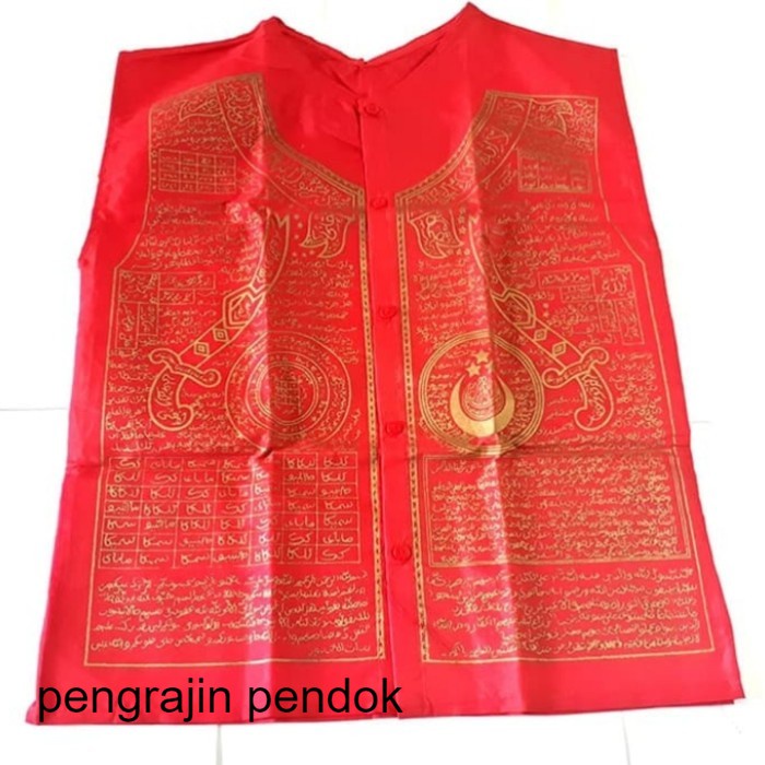Jual Rompi Merah Rajah Kaligrafi Tulisan Arab Tinta Emas paling mewah ...