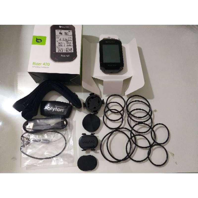 Jual Cyclocomp bryton rider 420T CDHR speedometer sepeda GPS | Shopee ...