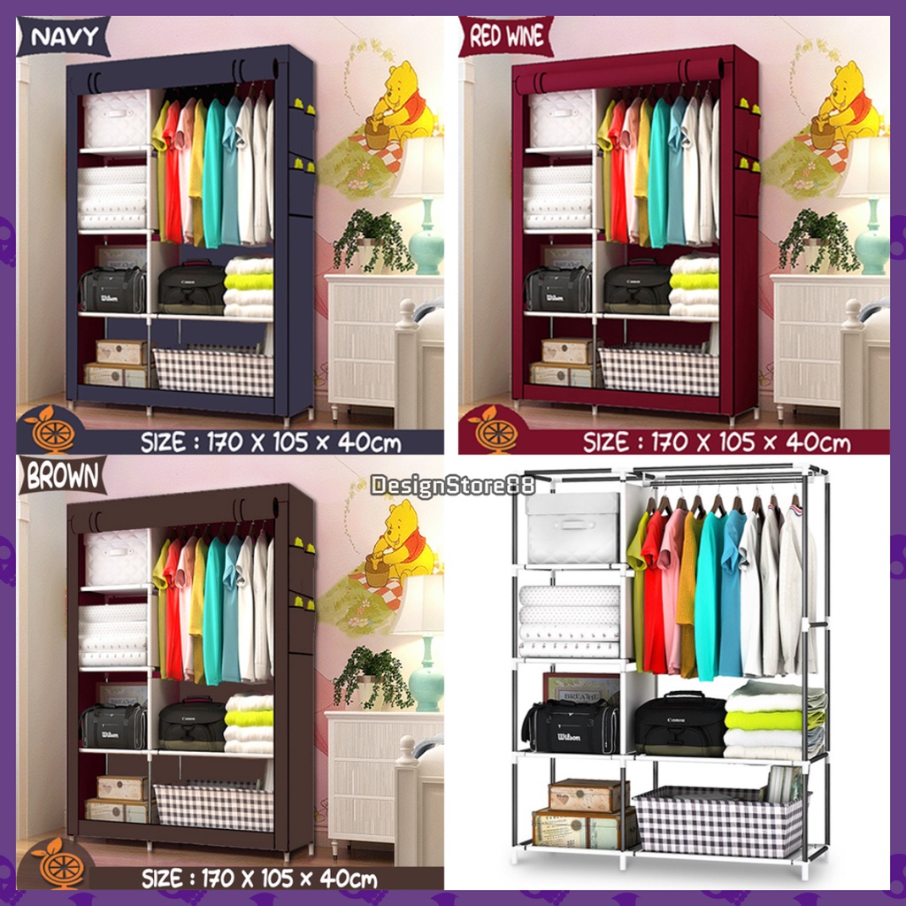 Jual Lemari Serbaguna Portable Kain Lemari Kain Simple 105NT DS88 ...