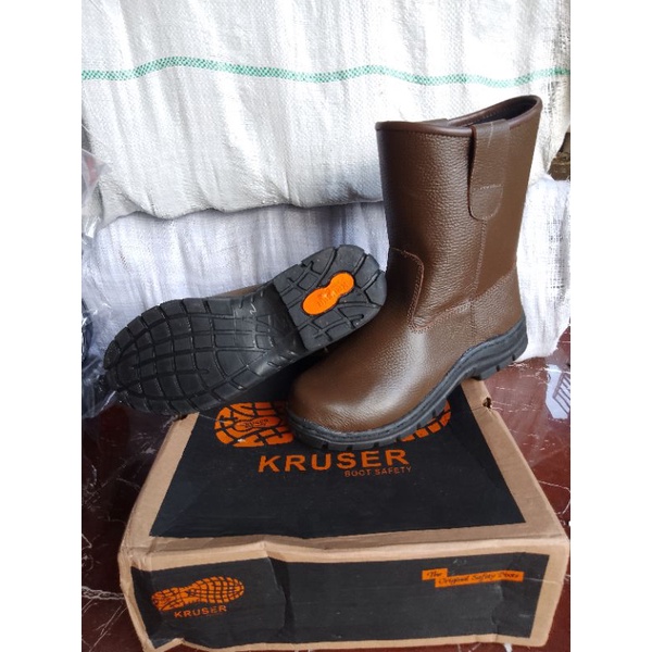 Jual sepatu safety kruser kulit asli termurah/safety proyek | Shopee ...