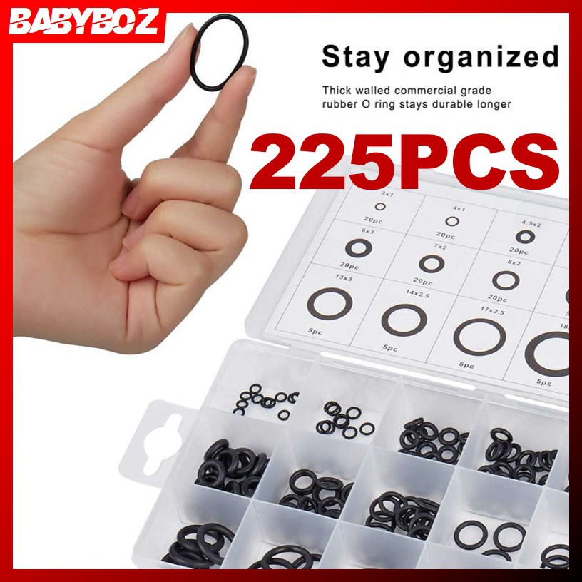 Jual BABYBOZ - Karet Rubber O Ring Seal Tightening 225 PCS - Black | Shopee Indonesia