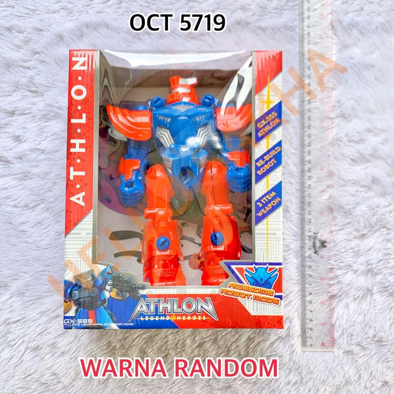 Jual MAINAN OCT 5719 ATHLON LEGEND HEROES ROBOT ROBOTAN MERAH BIRU ...