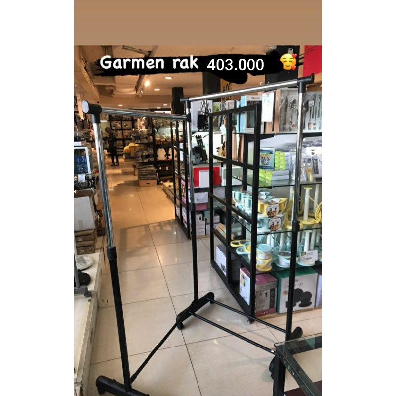 Jual stand hanger 2 sisi / garmen rack / gantungan baju informa ...