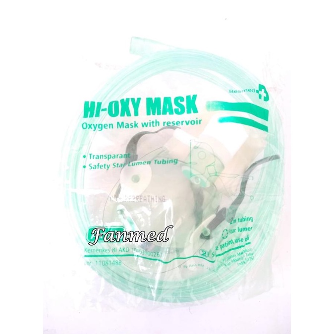Jual Masker Oksigen Sungkup O2 Hi Oxy Mask Non Rebreathing Anak Child ...