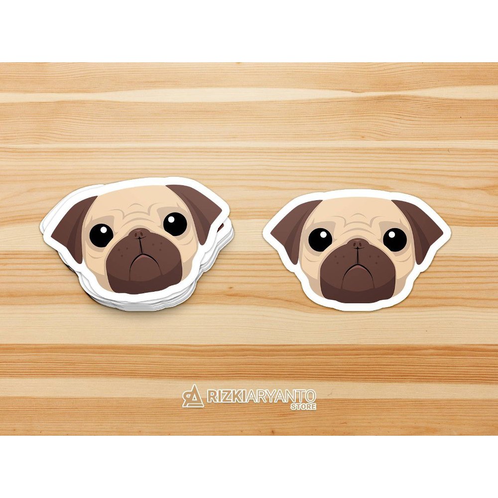 Jual Sticker - Stiker Logo Maskot PugJS Anjing untuk PC Laptop HP dll ...