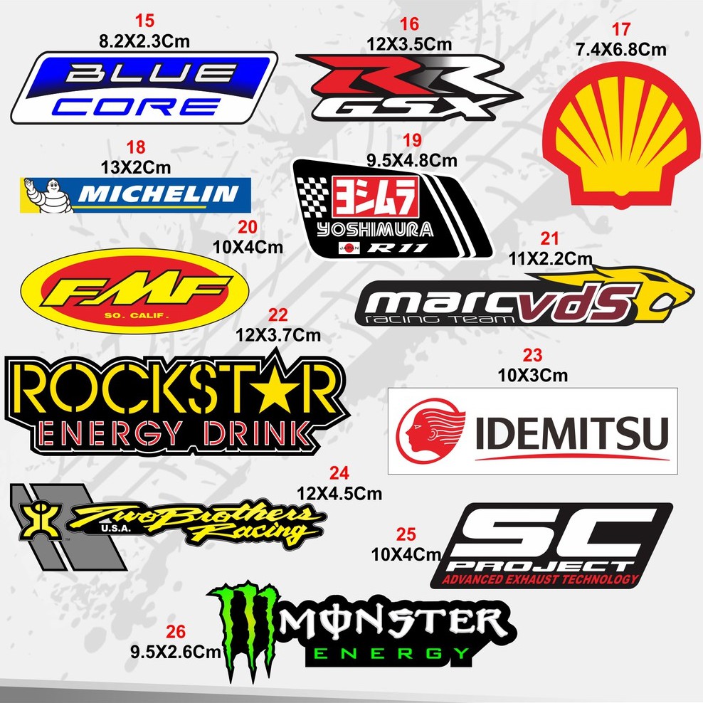 Jual STIKER SPONSOR MOTOGP SUPERBIKE MOTUL KLX CRV ADV PCX GSX NINJA ...