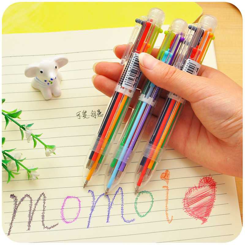 Jual Pena Ballpoint Multi Warna 6 in 1 | Shopee Indonesia