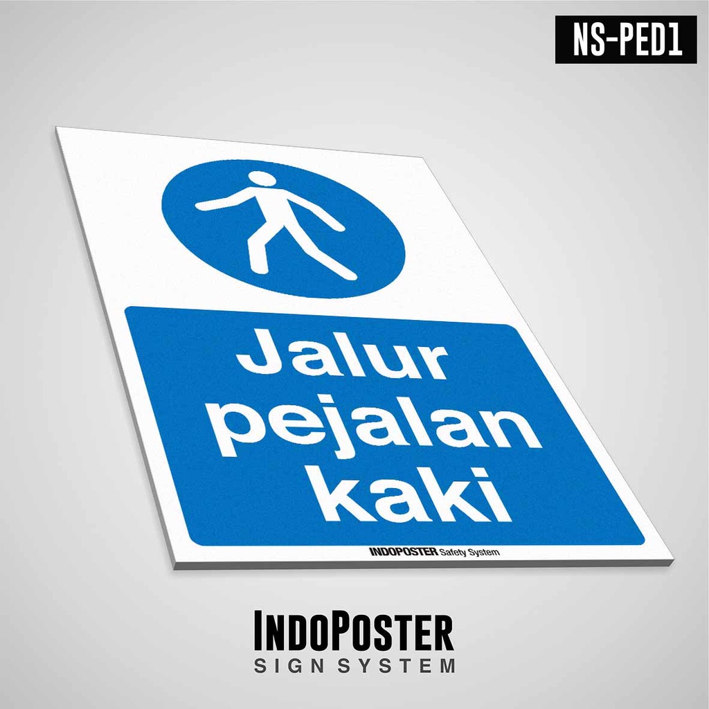 Jual Sign PVC ISO Jalur Pejalan Kaki Pedestrian Walkway | Shopee Indonesia