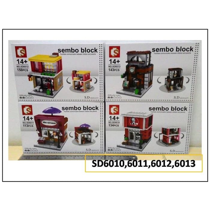 Jual Lego Sembo Block per set KFC,Haagen Dazs,McD,Starbuck | Shopee ...