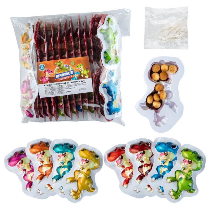 Jual Permen Coklat Bentuk Dino / Coklat Compound Rasa Susu | Shopee ...