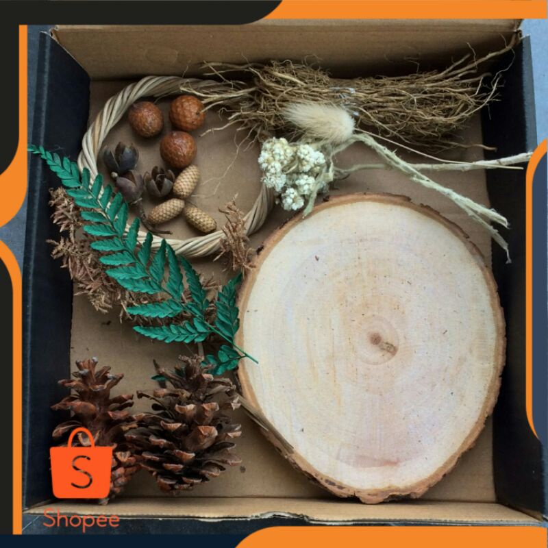 Jual Paket Hemat Bunga (AKAR WANGI) Kering Kotak Cincin Rustic Goni ...