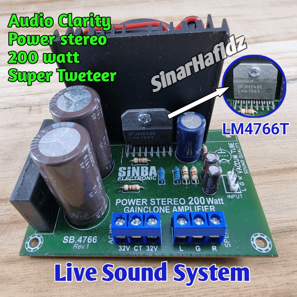 Jual kit POWER LM4766 stereo gain clone 200watt bukan LM3886 | Shopee ...