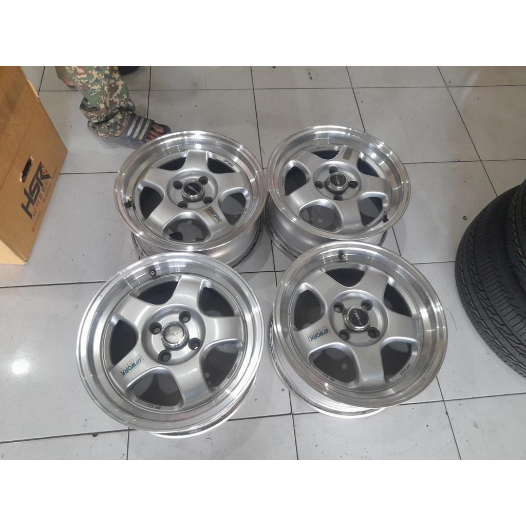 Jual Velg Racing Work Meister Ring 16 lebar 6,5 Pcd 4x100 Silver Buat Mobil Jazz Ayla Agya ...