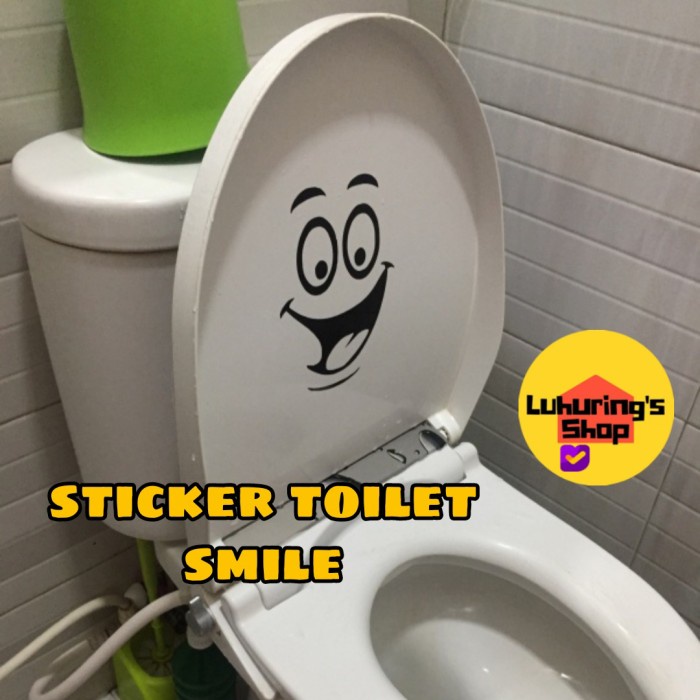 Jual Sticker Stiker Toilet WC Kamar mandi (SMILE BESAR) | Shopee Indonesia