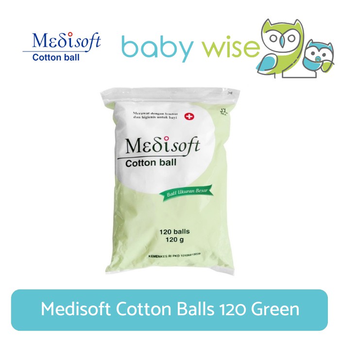 Jual Medisoft Cotton Balls 120 Green - Kapas Bulat / Kapas Bola ...
