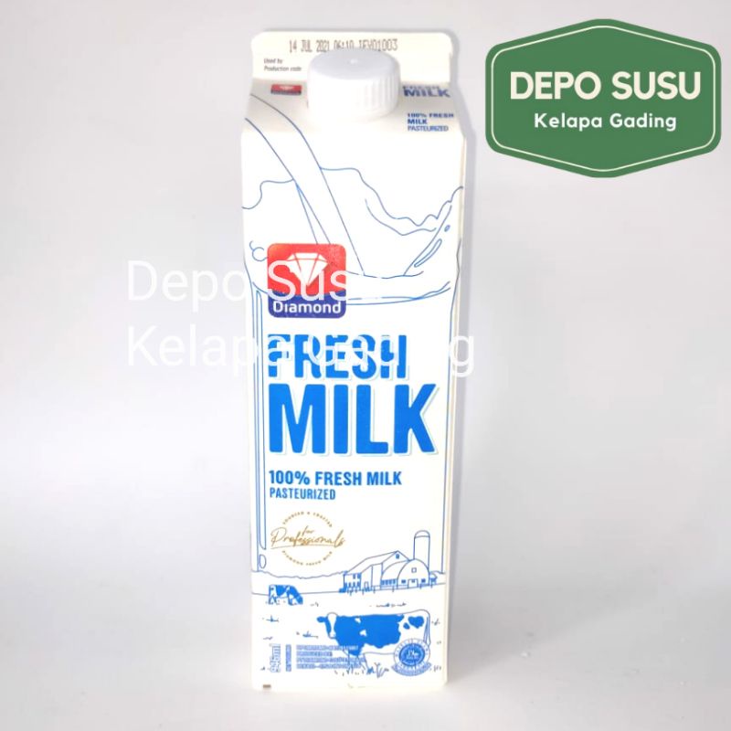 Jual Susu Segar Diamond Fresh Milk Satuan 1 Liter | 1lt Diamon Full ...
