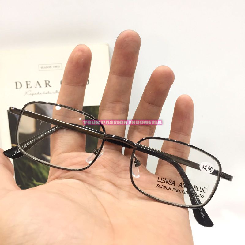Jual Kacamata Baca Antiradiasi EZ308 +1.00 sd +4.00 Frem Besi | Shopee ...