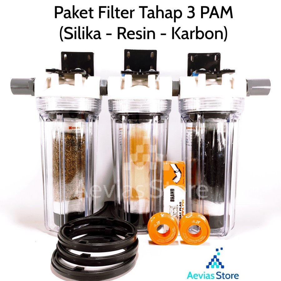 Jual Filter Air Saringan Air PDAM PAM SUMUR Tahap 3 Tabung 10" | Shopee ...