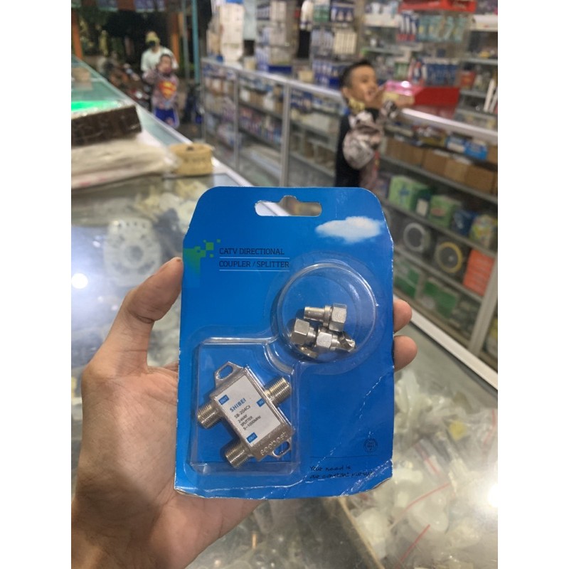 Jual Splitter TV cabang 2 Way Splitter 1-2 CATV Directional Coupler (SU ...