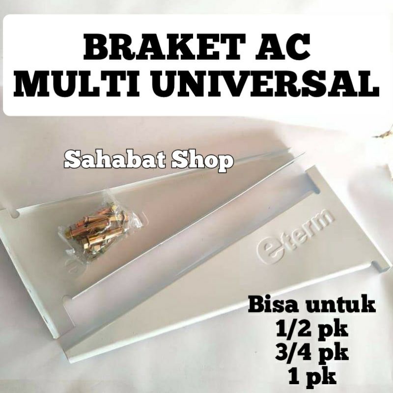 Jual BRAKET DUDUKAN AC OUTDOOR 1/2 3/4 1 PK UNIVERSAL LENGKAP + BAUT ...