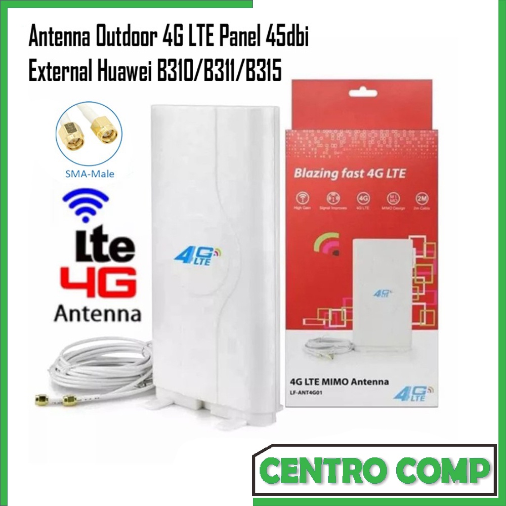 Jual Antenna Outdoor 4G LTE Panel 45dbi External Huawei B310/B311/B315 ...