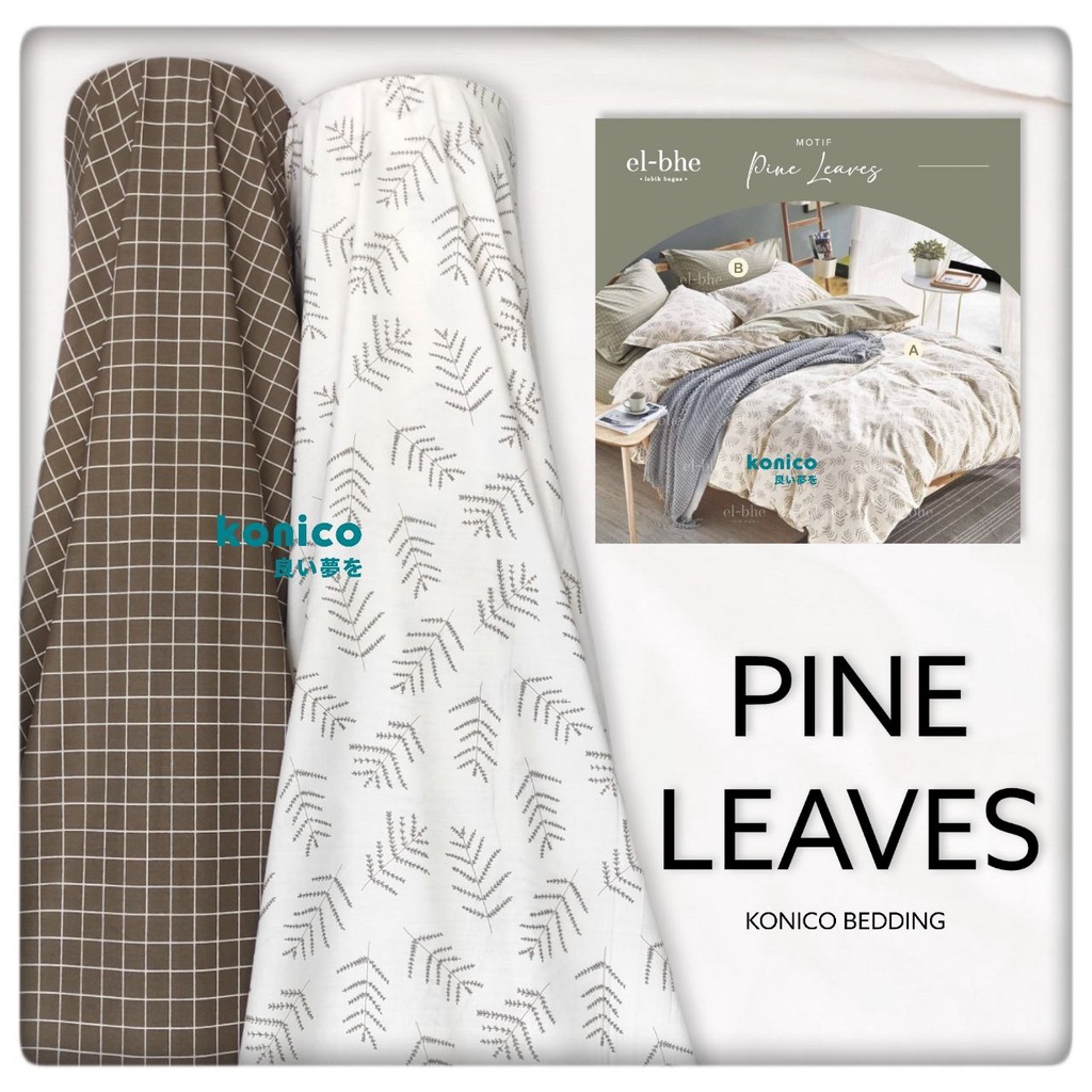 Jual KONICO kain Katun sprei Meteran Motif BUNGA PINE LEAVES A & B Star Grow Catra ELBHE ESRA ...