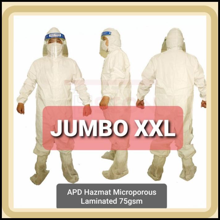 Jual Apd Hazmat Suit Microporous Jumbo Xxl Big Size Baju Medis ...
